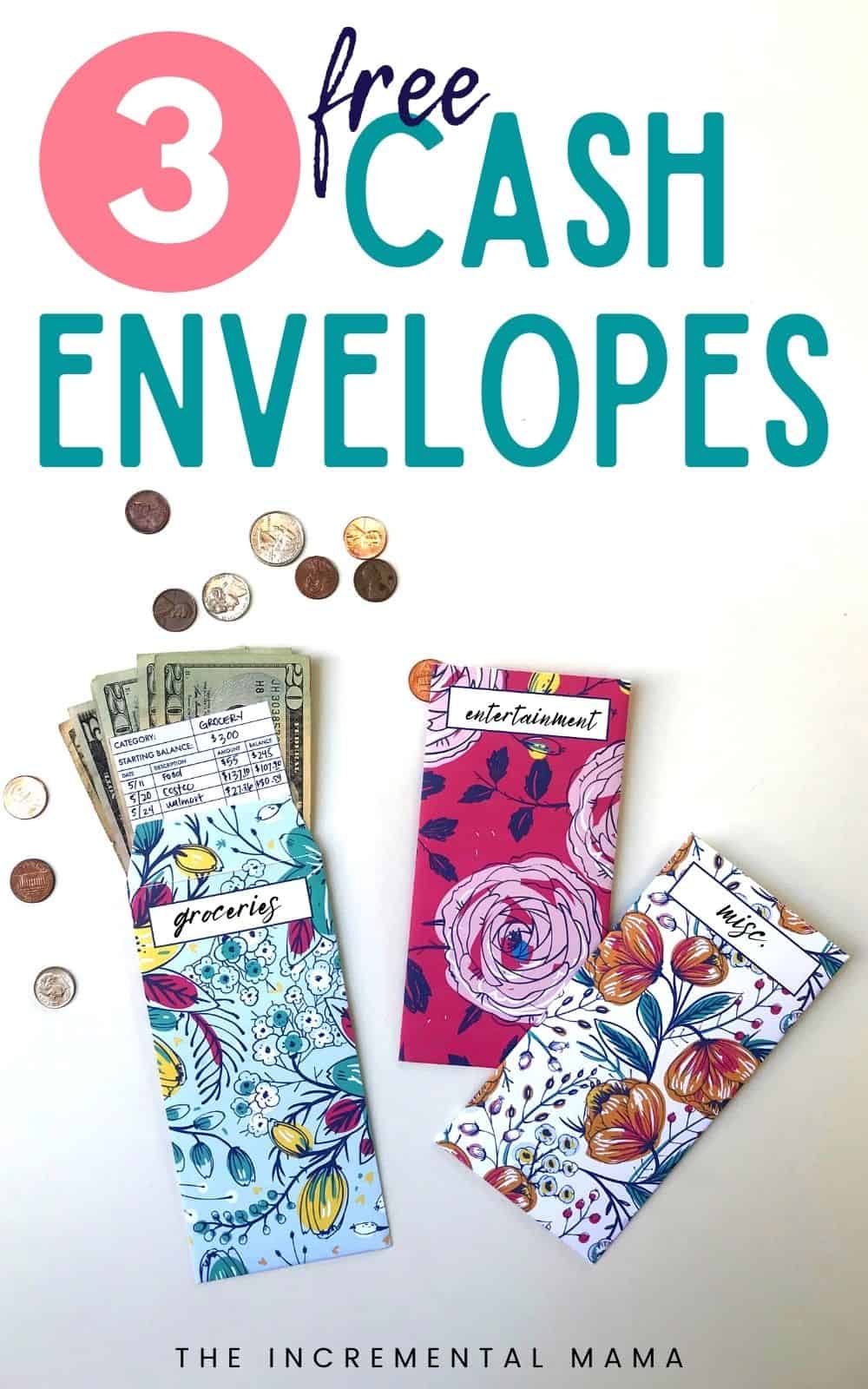 3 Fantastic Floral Vertical Cash Envelope Templates - Free Printables