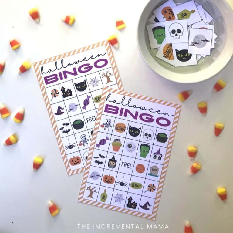 20 Free Printable Halloween Bingo Cards for Kids - The Incremental Mama