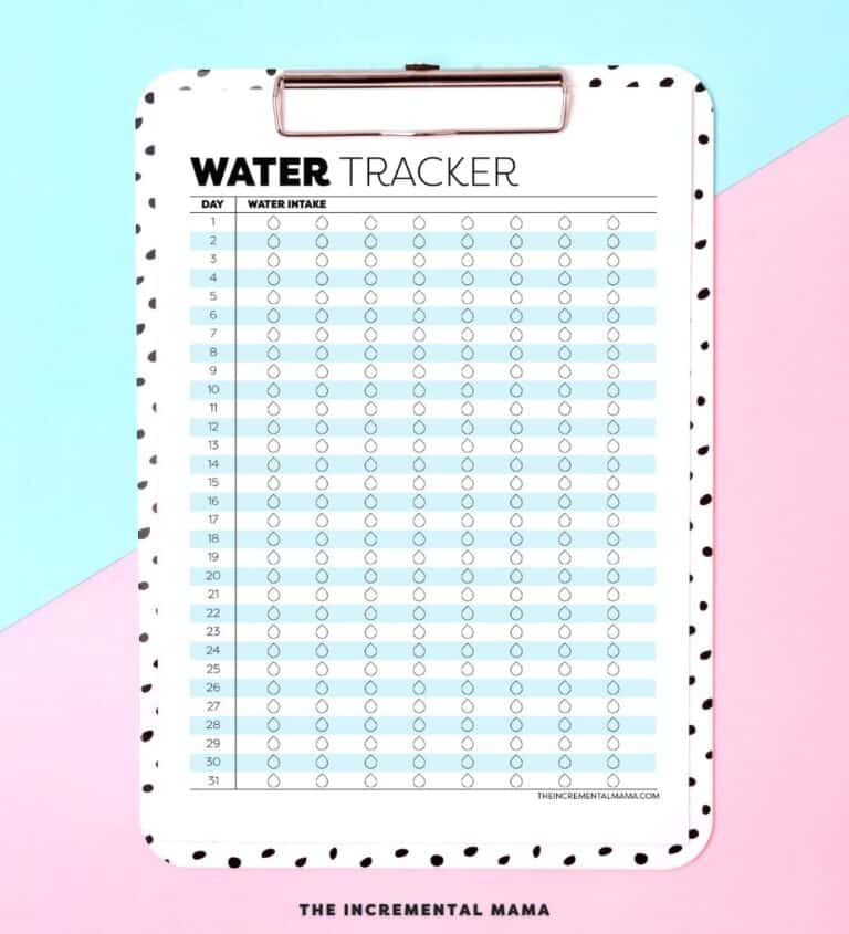 The Best 8 Free Monthly Water Tracker Printable PDFS