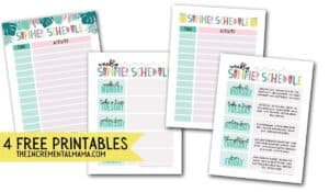 the Best Summer Schedule for Kids + Free Printable Bundle