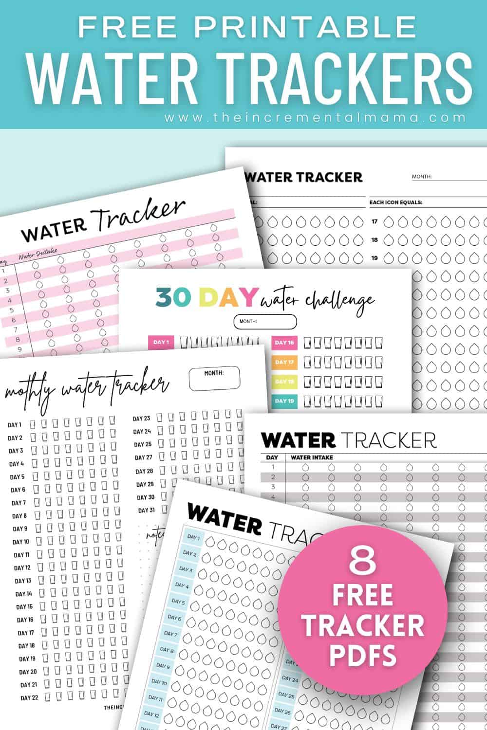 The Best 8 Free Monthly Water Tracker Printable PDFS