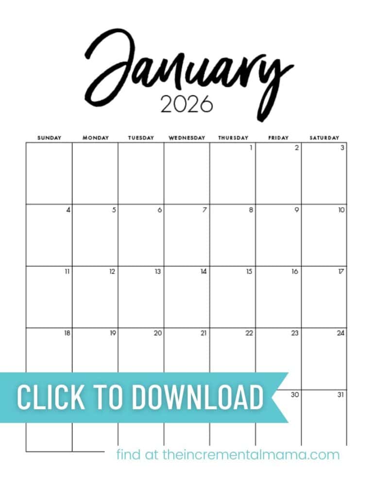 Free Printable 2026 Monthly Calendar Templates (4 Styles) - The ...