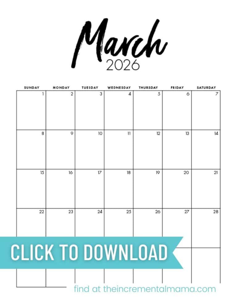Free Printable 2026 Monthly Calendar Templates (4 Styles) - The ...