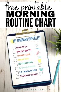 Free Printable Morning Routine Chart for Toddlers (with Pictures)