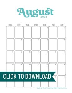 Fun Retro-Inspired 2024 Monthly Calendar PDFs (12 Free Printables)