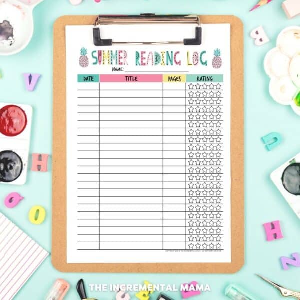 Free Printable Summer Reading Log to Encourage Reading